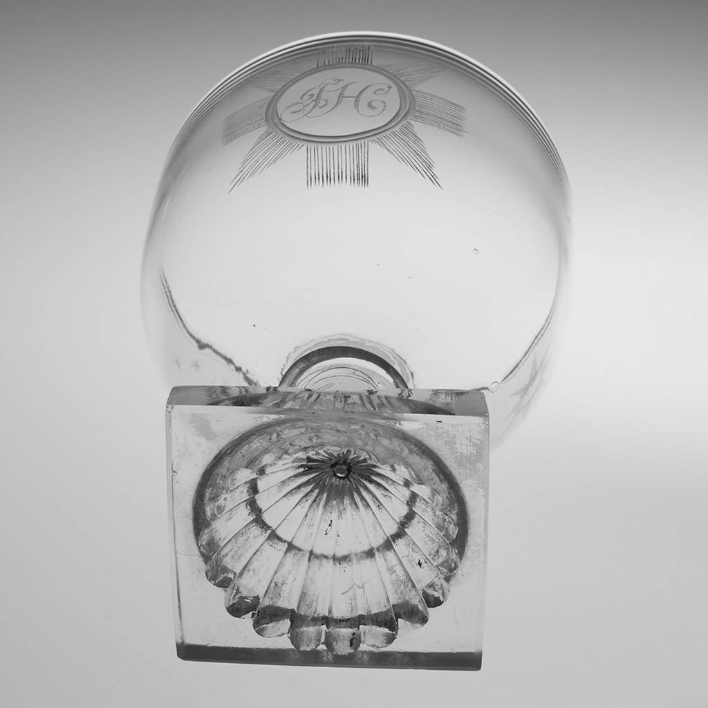 An Early Masonic Engraved Glass Rummer c1800