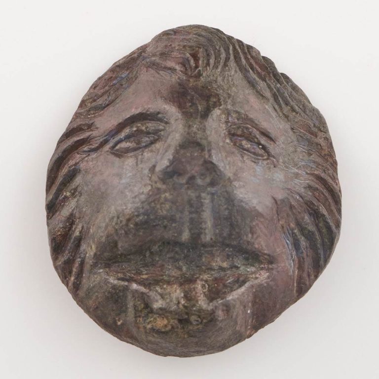 Roman Bronze Military Phalera in the Form of a Lion’s Head, AD100-200