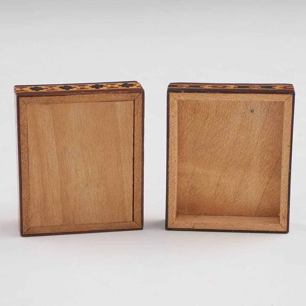 Tunbridge Ware Mosaic Stamp Box c1870