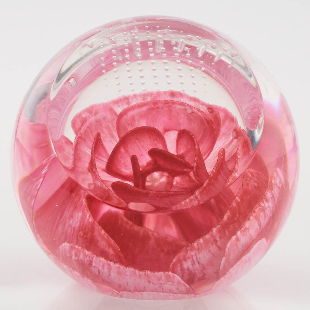 A Caithness Past Times Rose Paperweight c2000