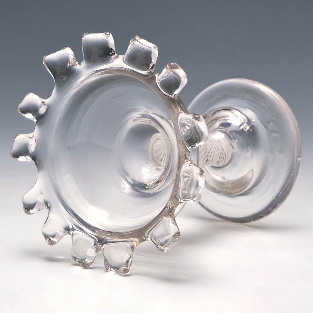 Opaque Twist Dog Tooth Sweetmeat Glass c1760