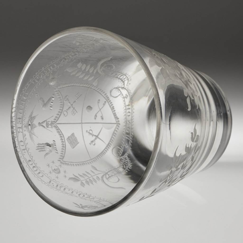 Independent Order of Oddfellows Engraved Tumbler c1830