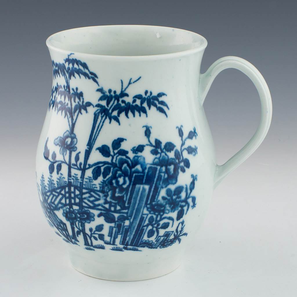 Worcester Porcelain Plantation Pattern Cider Mug c1775