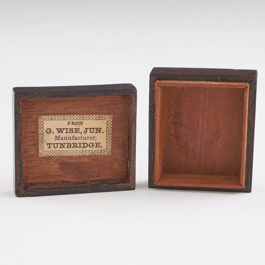 George Wise Junior Tunbridge Ware Stamp Box c1870