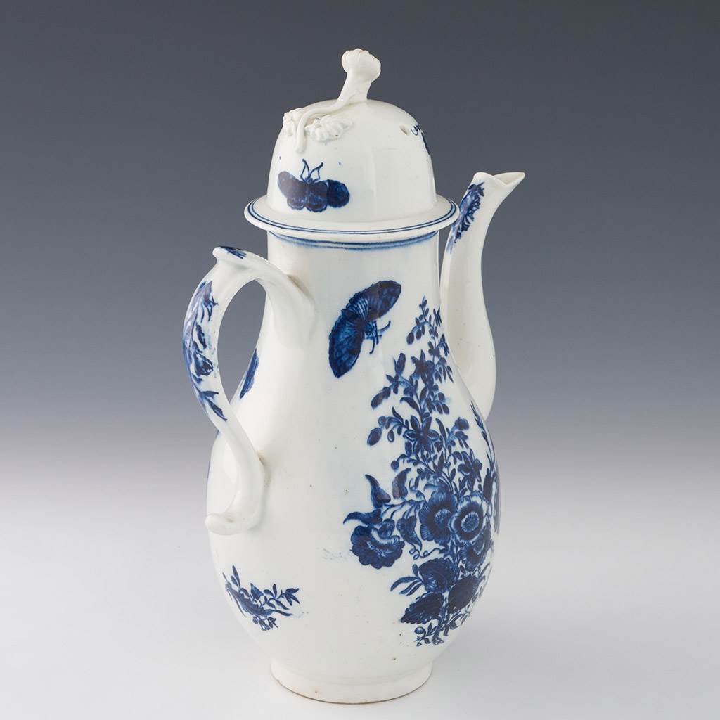 Lowestoft Porcelain Coffee Pot 1775-80