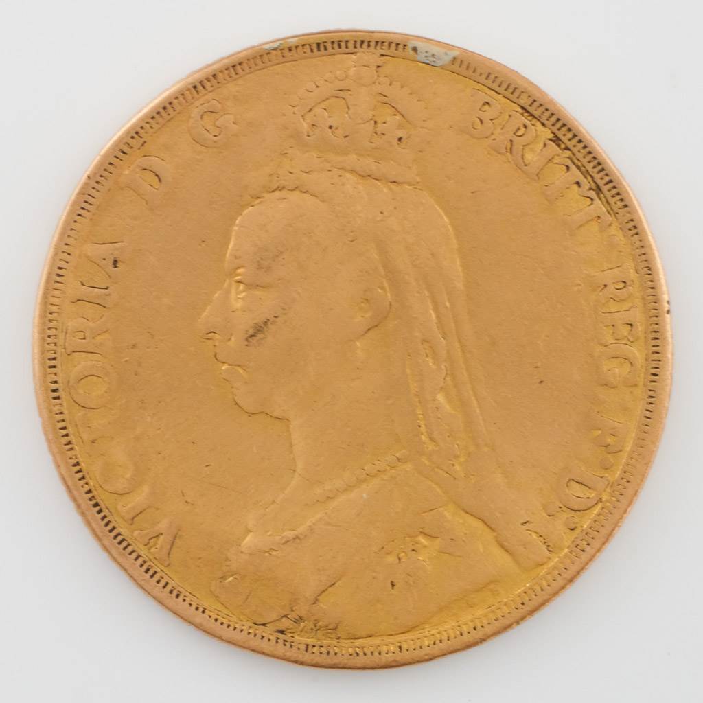 Gold Double Sovereign, Jubilee Head, George & the Dragon Reverse, 1887