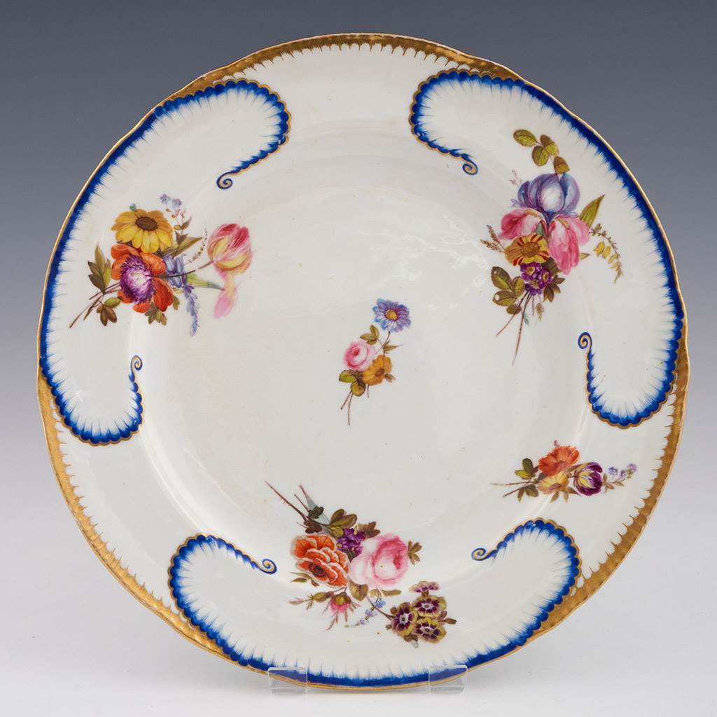 A Derby Porcelain Sevres Style Plate c1810