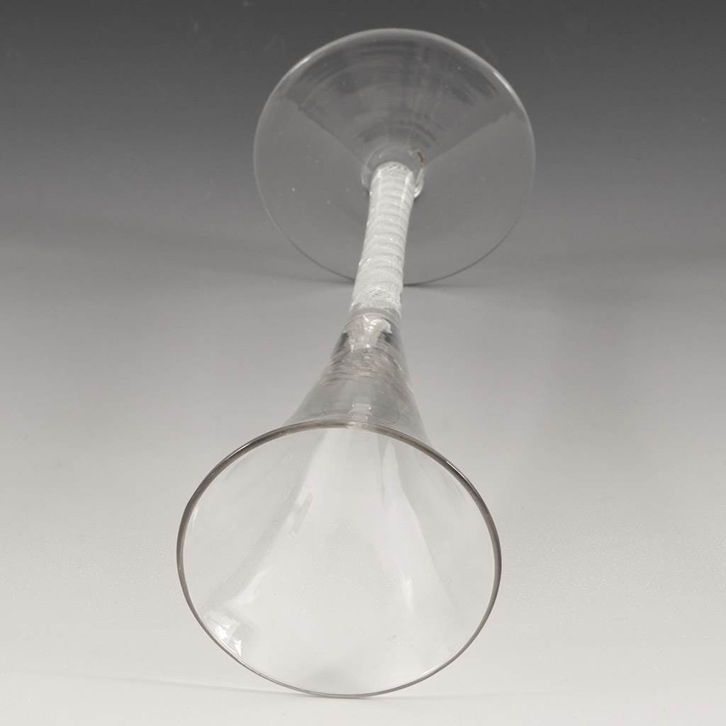 A Georgian Mixed Twist Stem Champagne Flute c1765