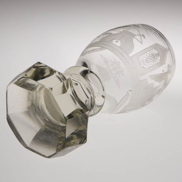 Profusely Engraved Masonic Firing Glass c1870