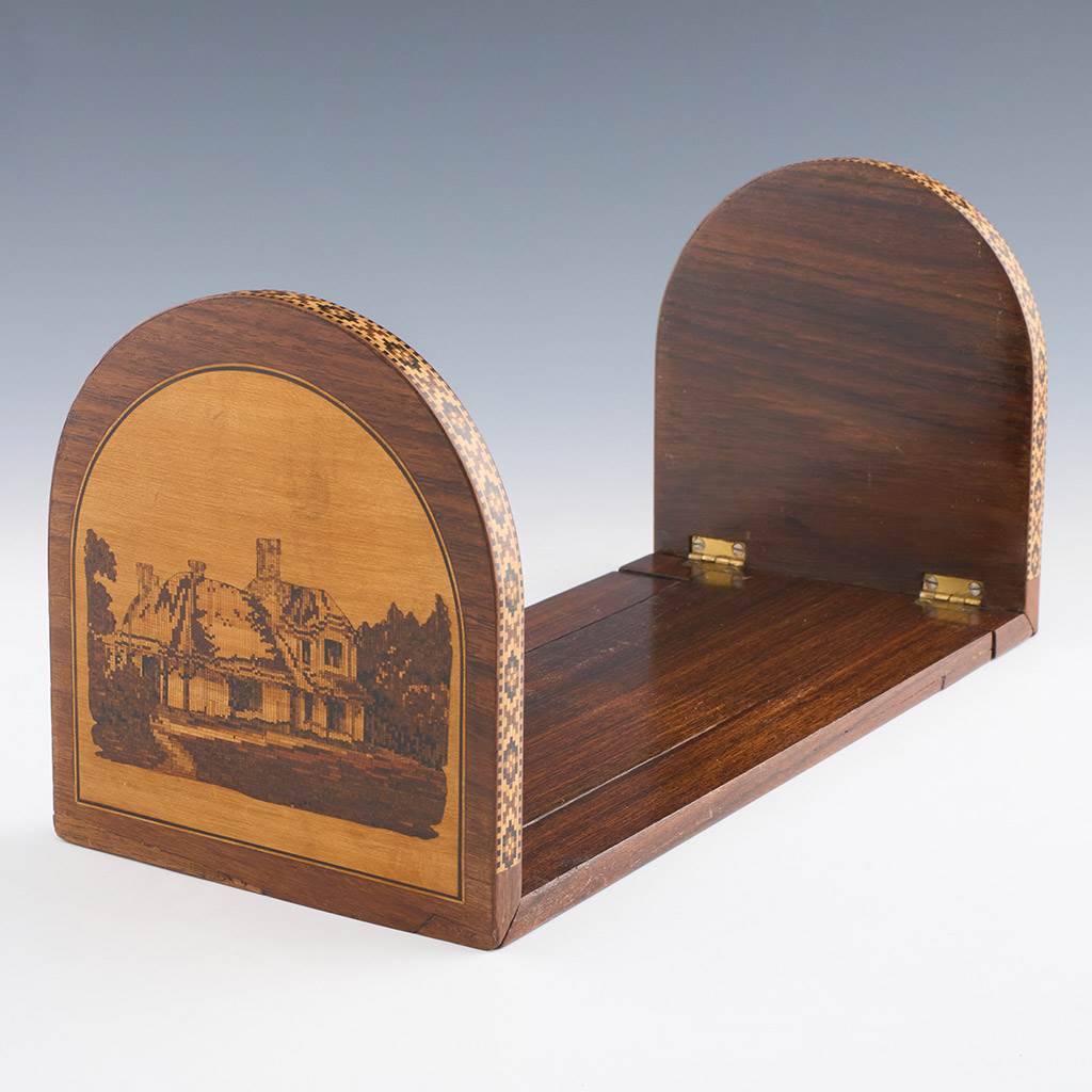 Tunbridge Ware Bookslide Featuring Glena Cottage Killarney c1880