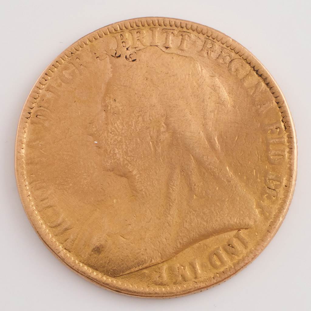 Victoria Gold Double Sovereign, Old Veiled Head, St. George & the ...