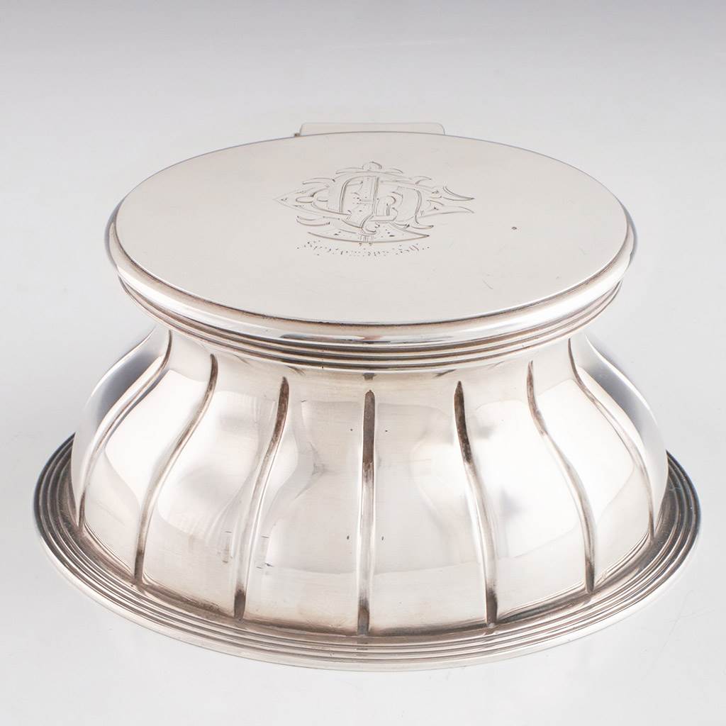 Goldsmiths and Silversmiths Silver Inkwell Birmingham 1890