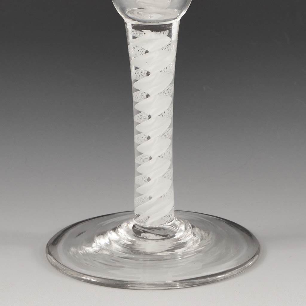 Georgian Ale Glass with Opaque Twist Stem c1760