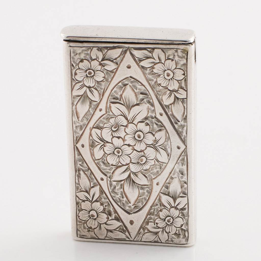 Sterling Silver Vesta Case Birmingham 1884