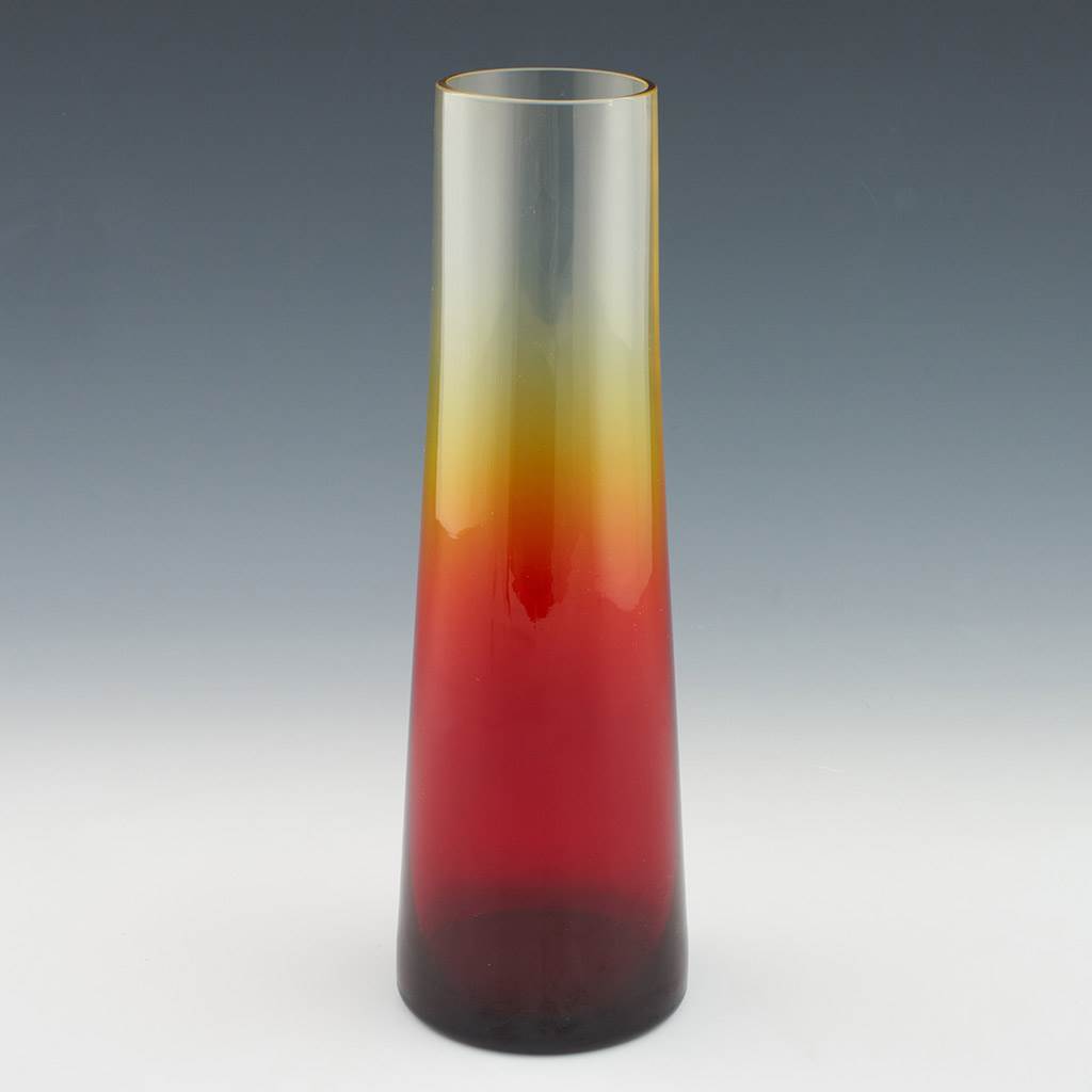 A 1970s Czech Chlum Garnet Glass Vase