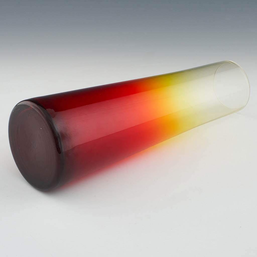 A 1970s Czech Chlum Garnet Glass Vase