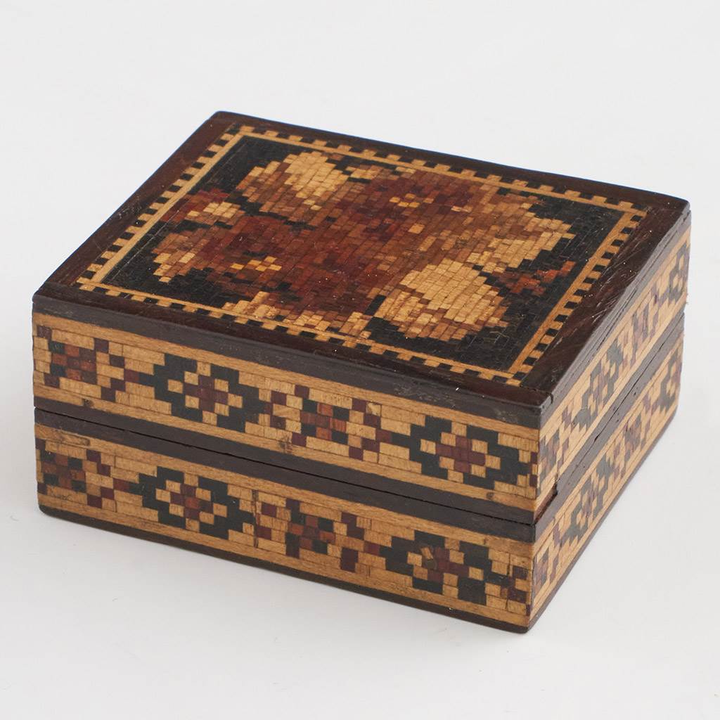Tunbridge Ware Stamp Box c1890