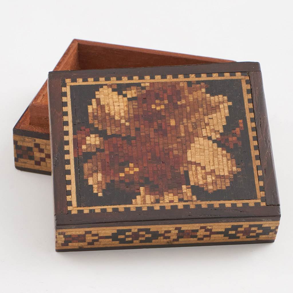 Tunbridge Ware Stamp Box c1890