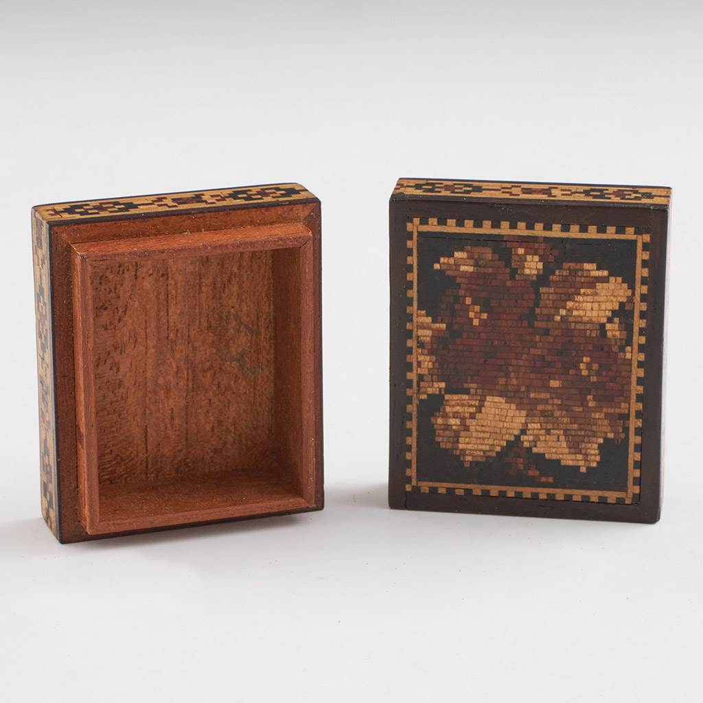 Tunbridge Ware Stamp Box c1890