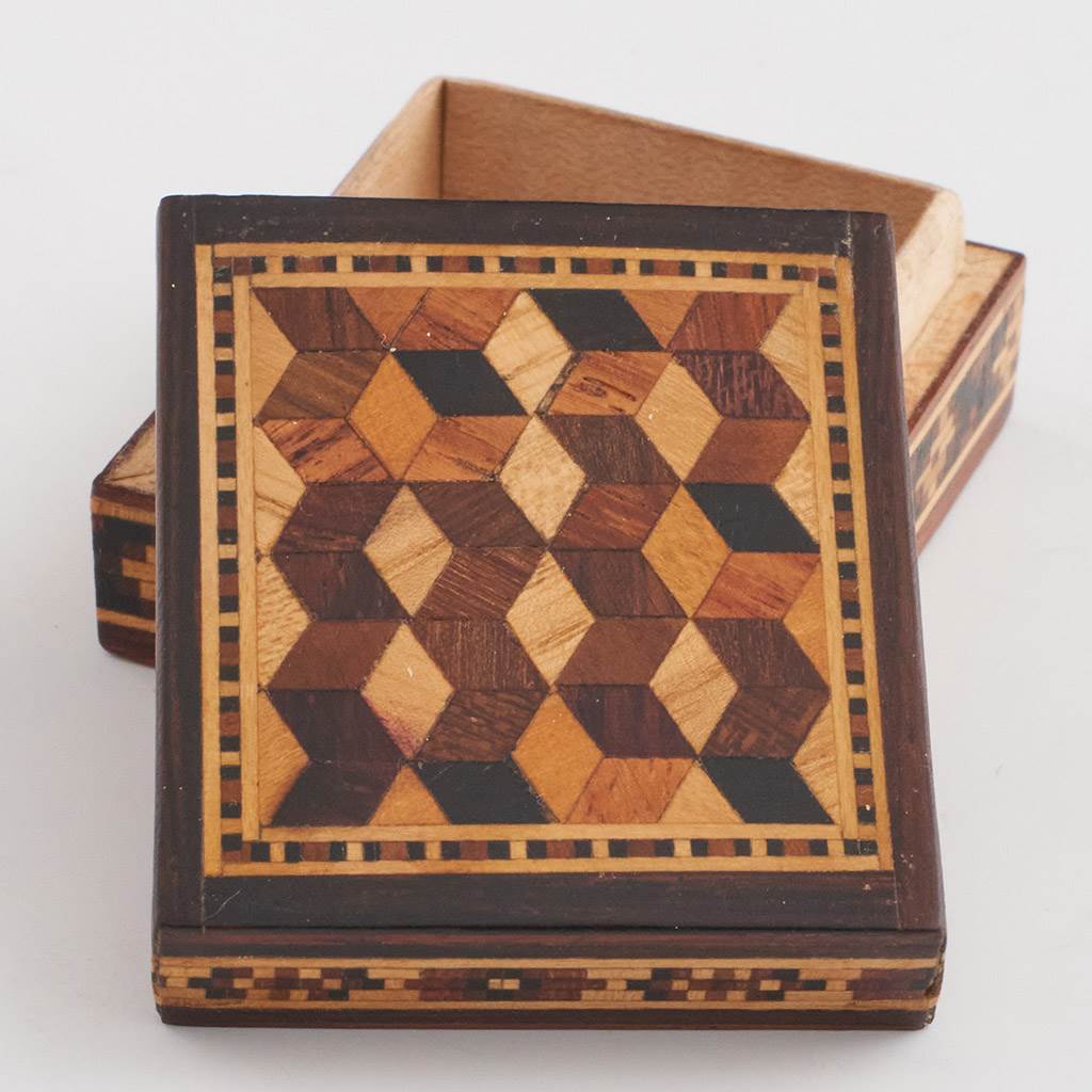 Tunbridge Ware Stamp Box c1925