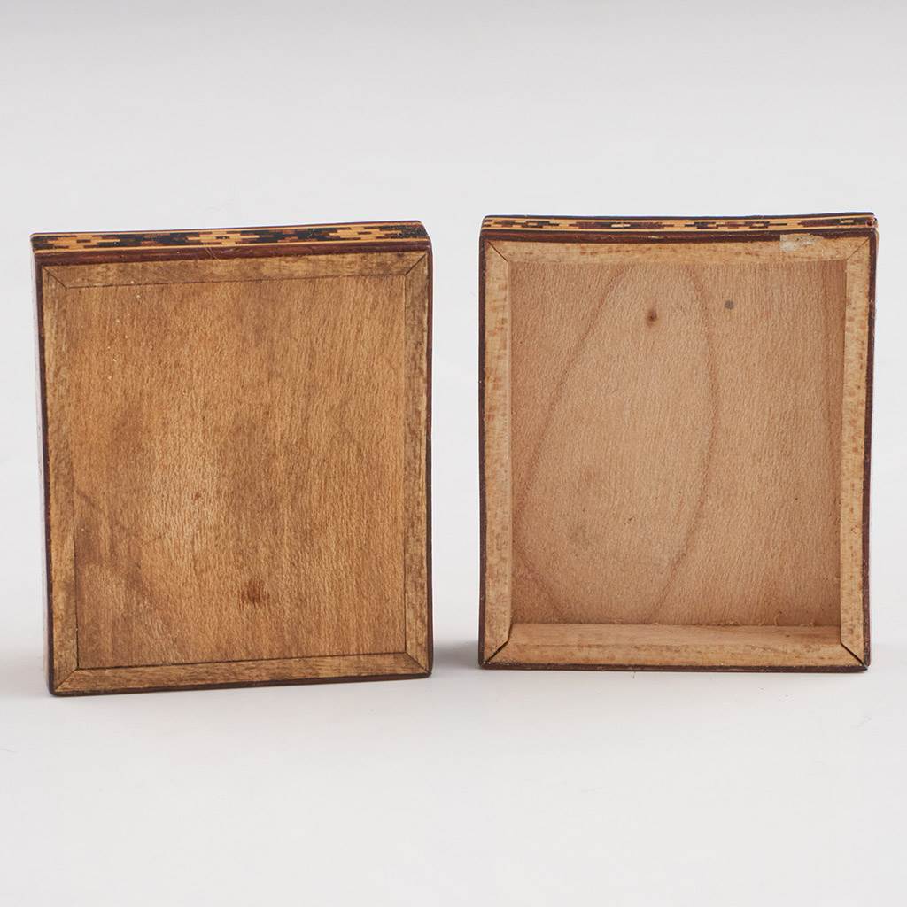 Tunbridge Ware Stamp Box c1925