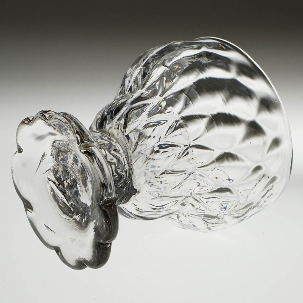 Pair of Honeycomb Moulded Monteith or Bonnet Glasses c1780