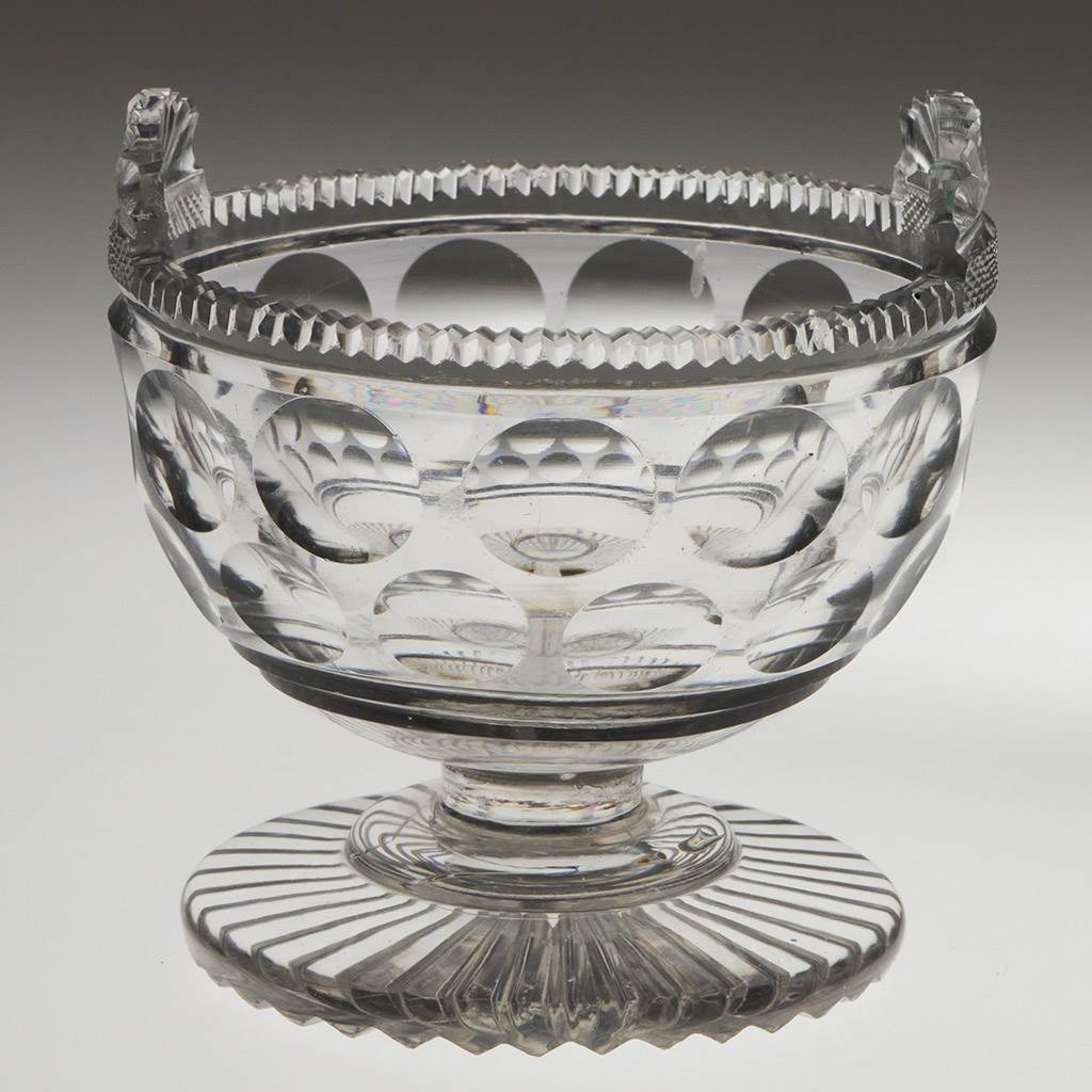 Two Twin Staved Glass Piggins c1840