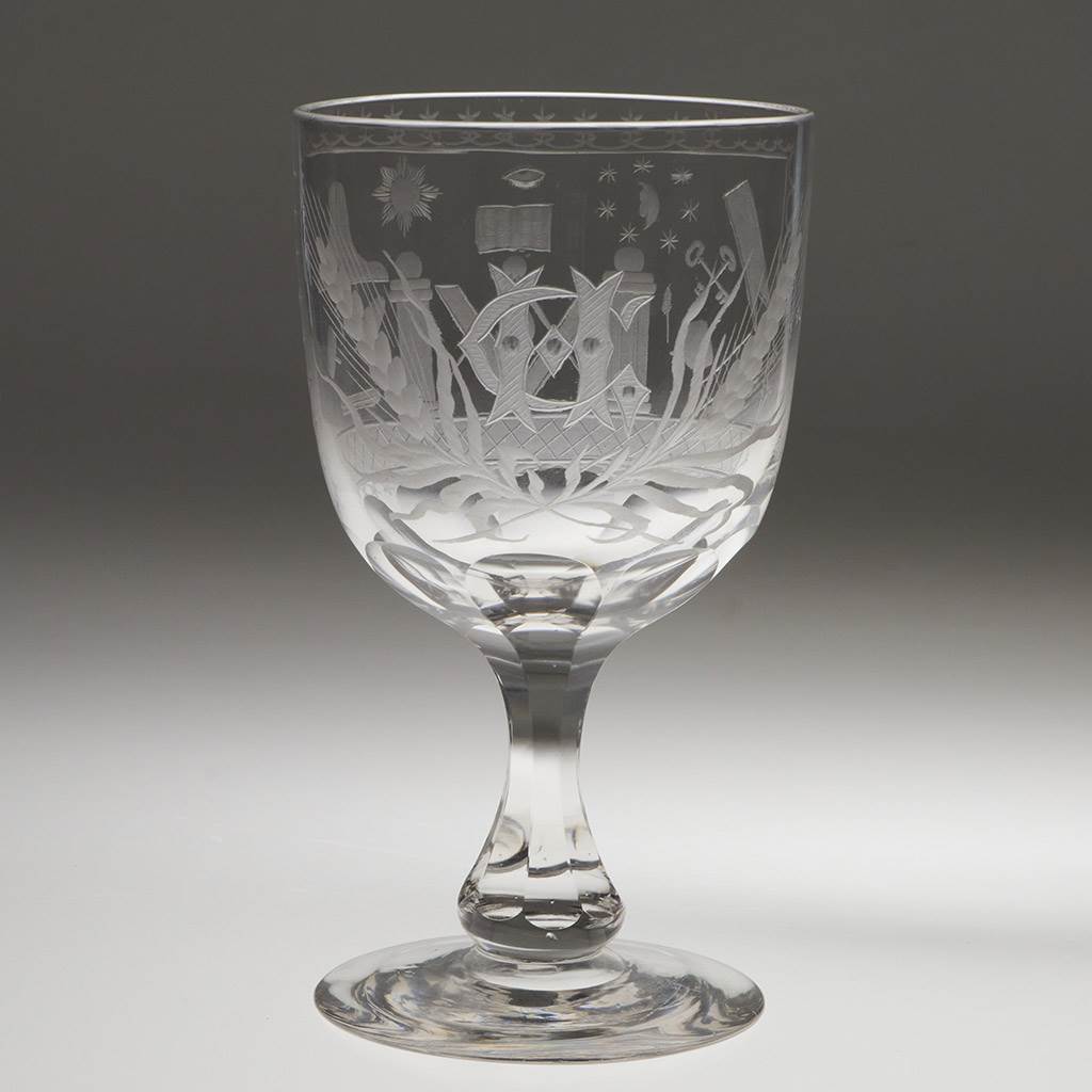 A Masonic Wine Goblet c1880
