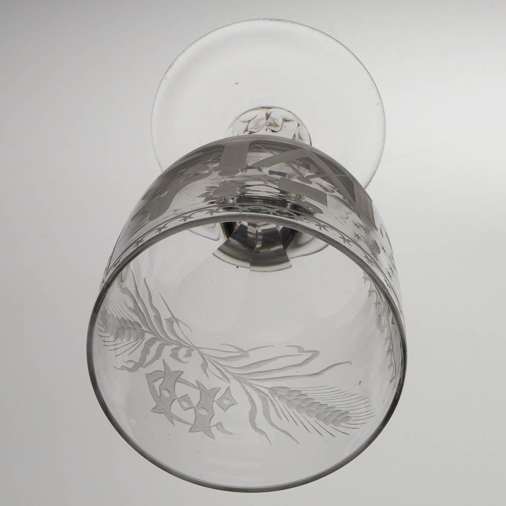 A Masonic Wine Goblet c1880
