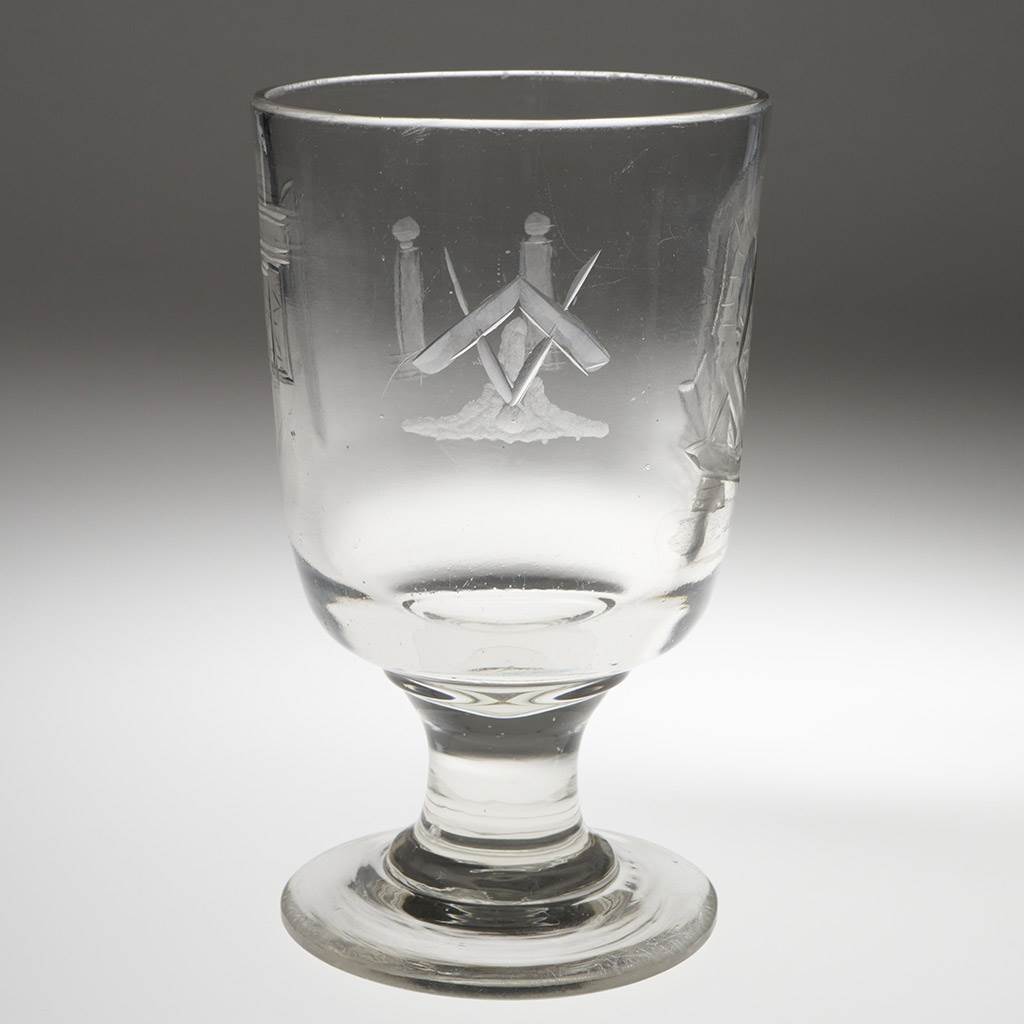A Large Masonic Engraved Rummer c1880