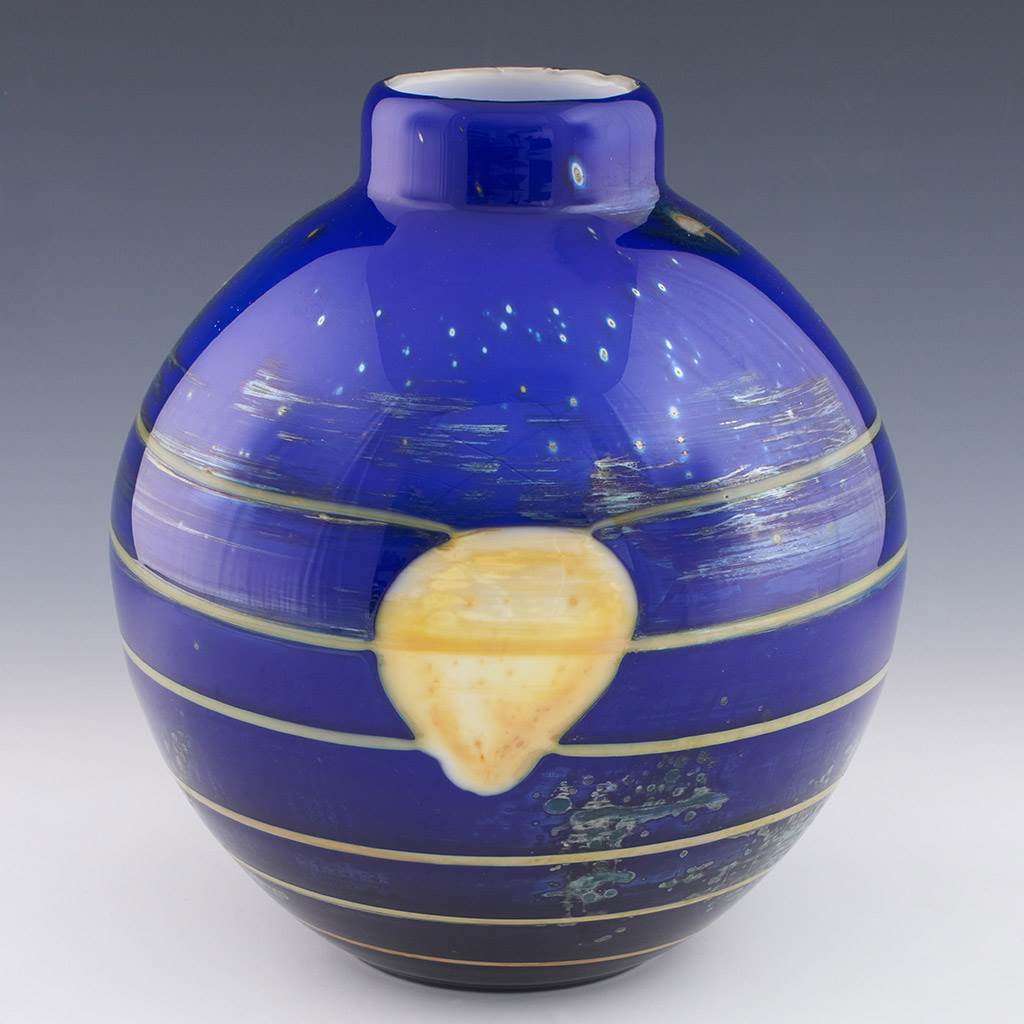 Jiri Suhajek Crystalex Flora Range Ball Vase Designed 1980