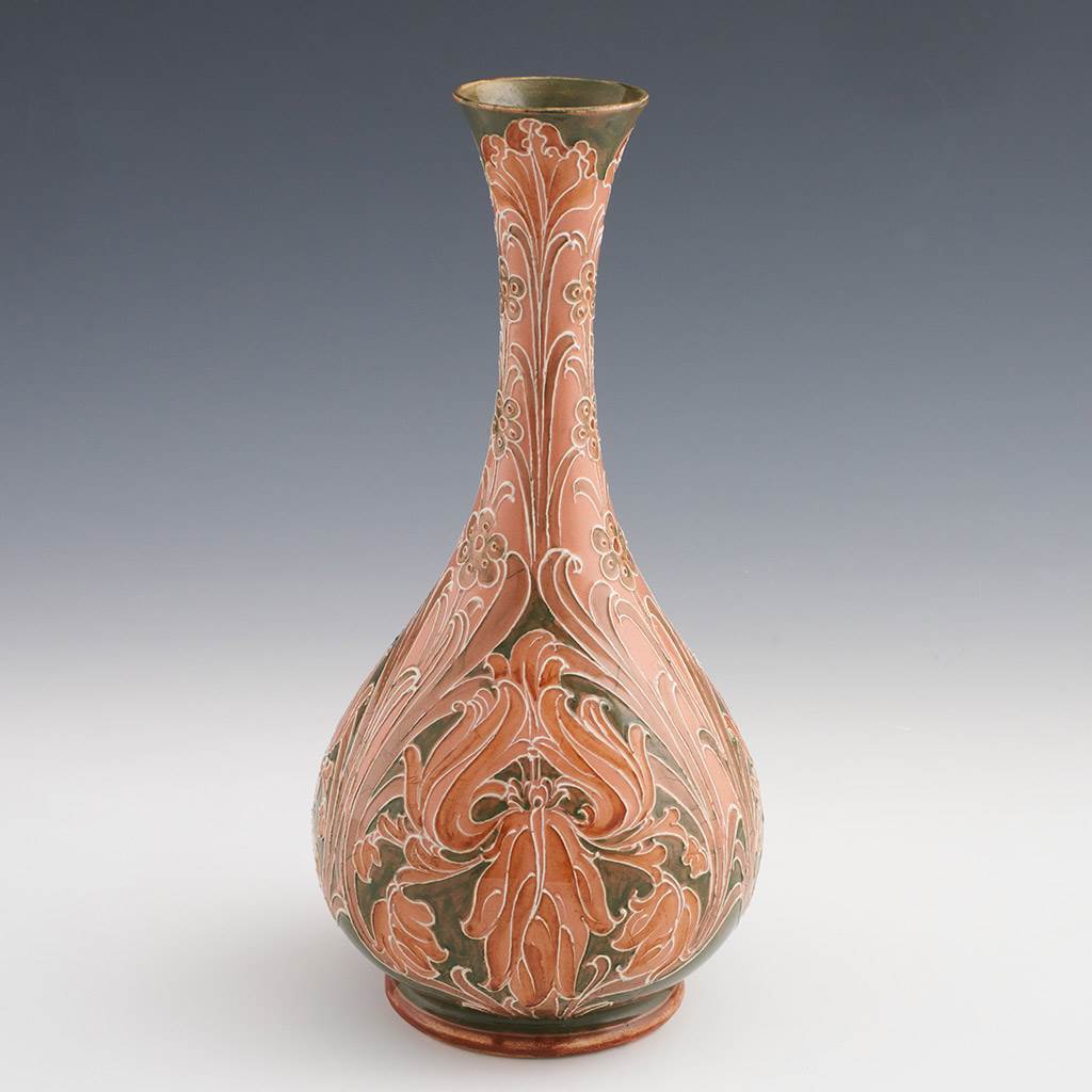 James Macintyre Florian Ware Vase Designed by William Moorcroft c1900