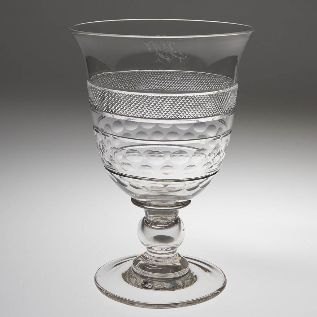 Victorian Coin Goblet with Engraving c1840