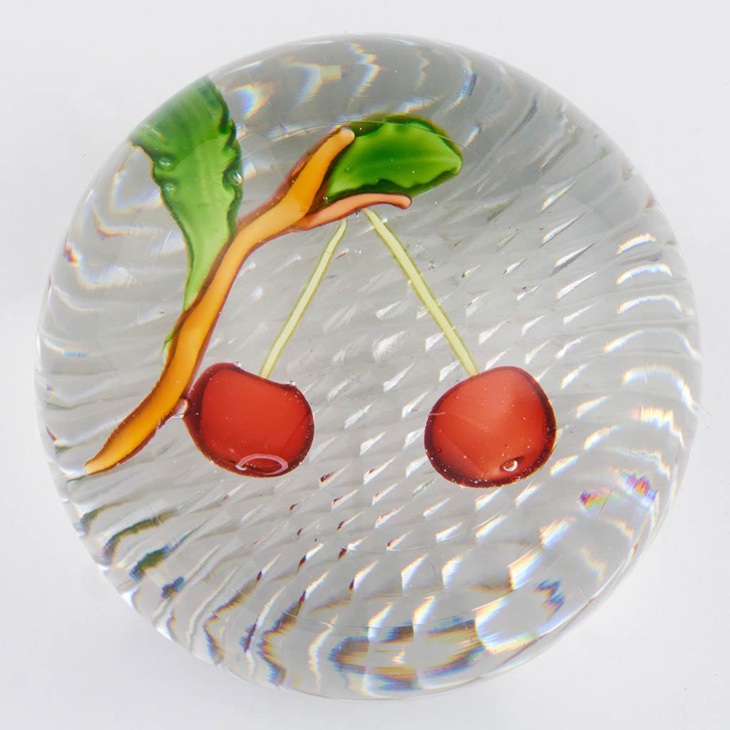 Antique St Louis Paperweight – Two Cherry c1850