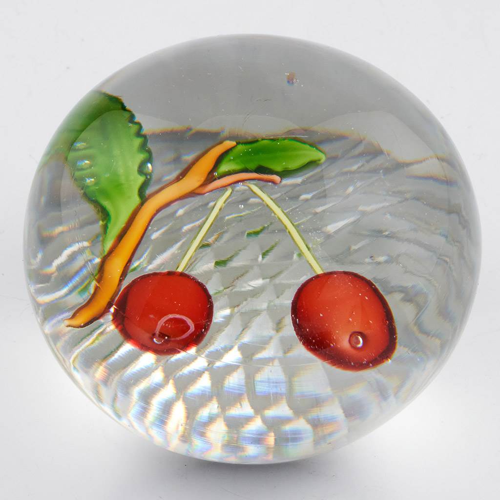 Antique St Louis Paperweight – Two Cherry c1850
