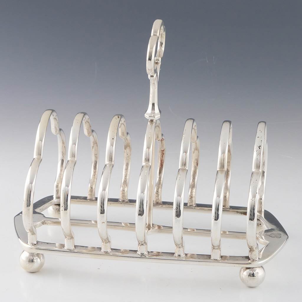 Very Fine Garrards Sterling Silver Six Division Toast Rack London 1859