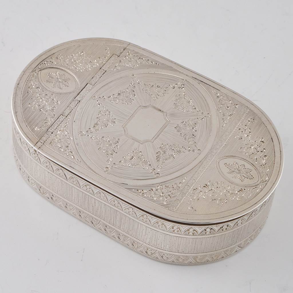 Sterling Silver Table Snuff Box Charles Hougham London 1792