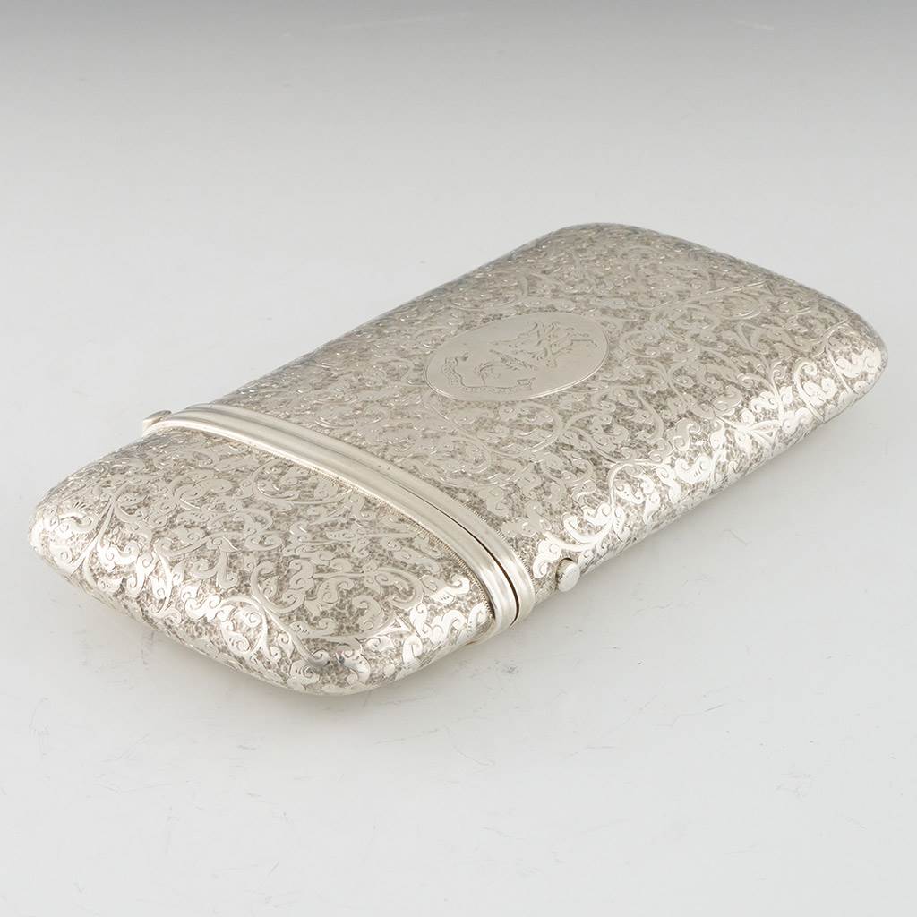 George Unite Sterling Silver Cheroot or Cigar Case 1885
