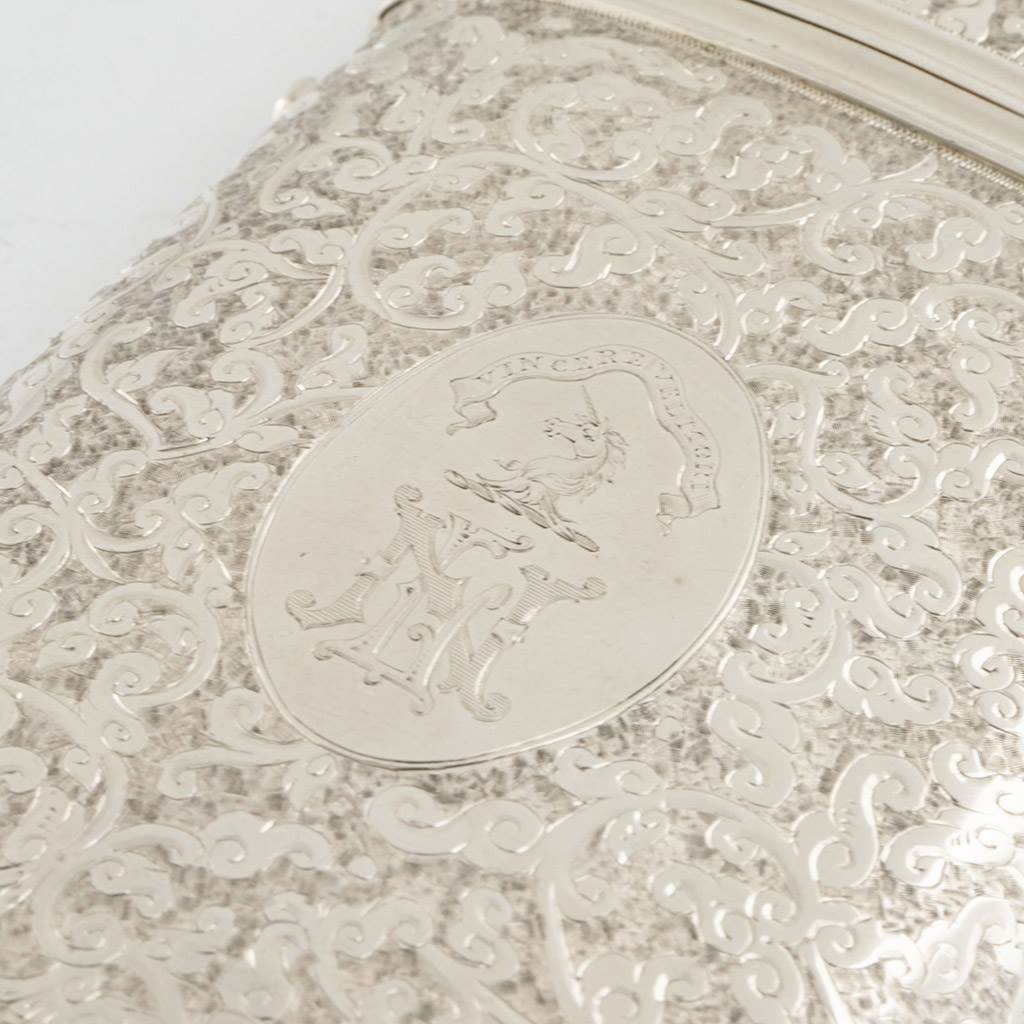 George Unite Sterling Silver Cheroot or Cigar Case 1885