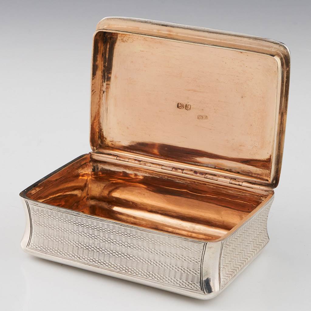 Sterling Silver Table Snuff Box London 1811