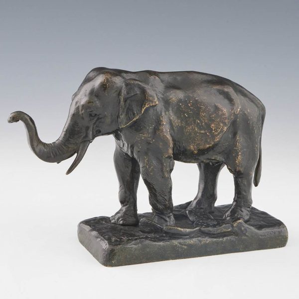 Bronze Sculpture Asian Elephant by Alfred Barye c1860