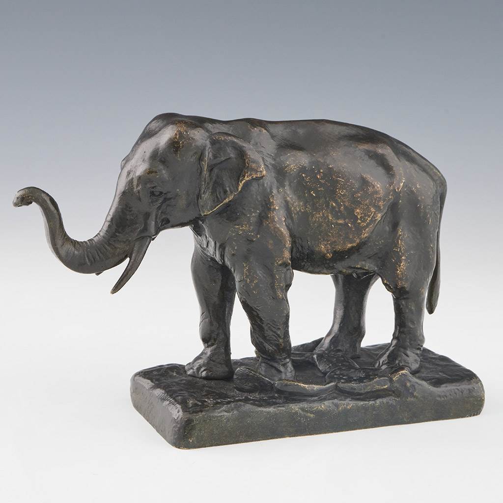 Bronze Sculpture Asian Elephant by Alfred Barye c1860