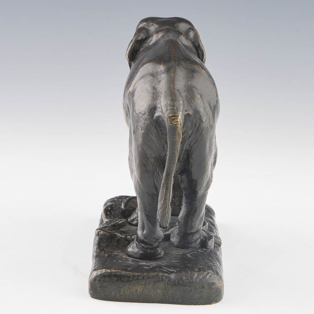 Bronze Sculpture Asian Elephant by Alfred Barye c1860