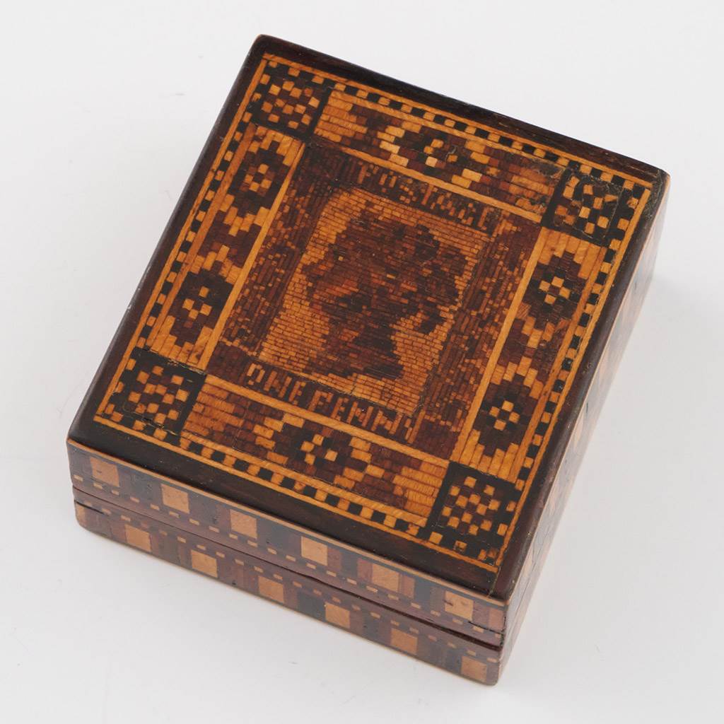 Tunbridge Ware Stamp Box c1850