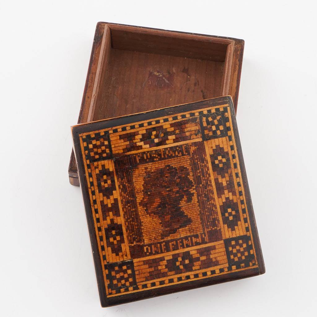 Tunbridge Ware Stamp Box c1850