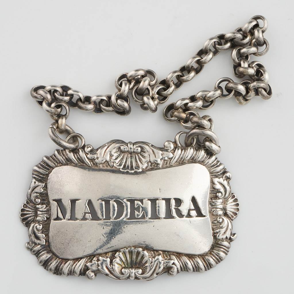 Sterling Silver Wine Label for Madeira London 1820