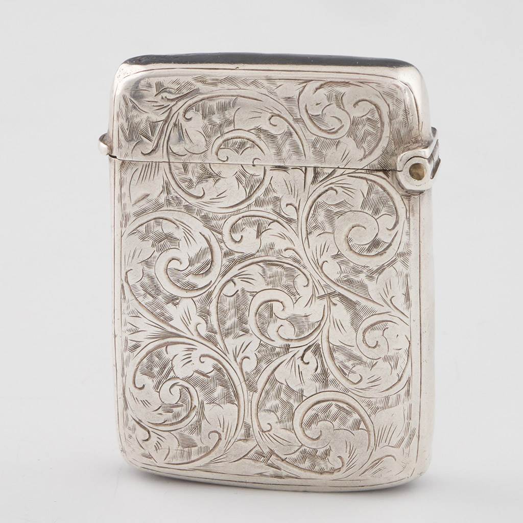 Sterling Silver Vesta Case Birmingham 1886