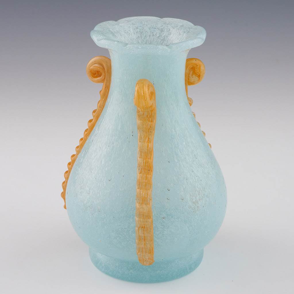 Skrdlovice Emmanuel Beranek Antique Glass Vase 1946