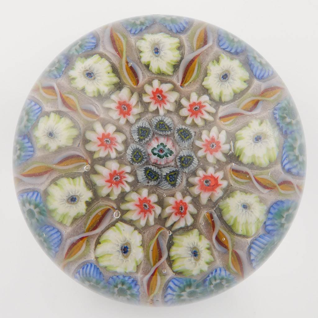 Vasart Nine Spoke Radial Paperweight c1960