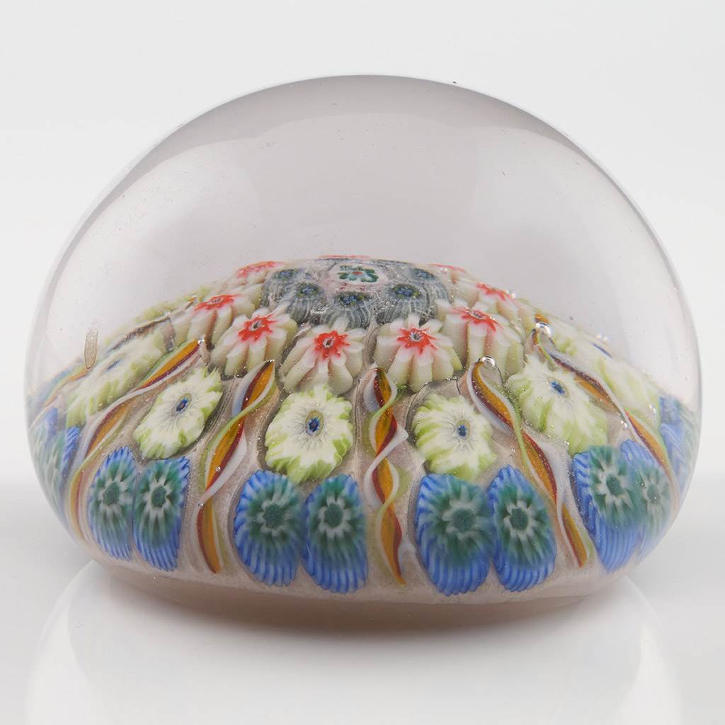 Vasart Nine Spoke Radial Paperweight c1960